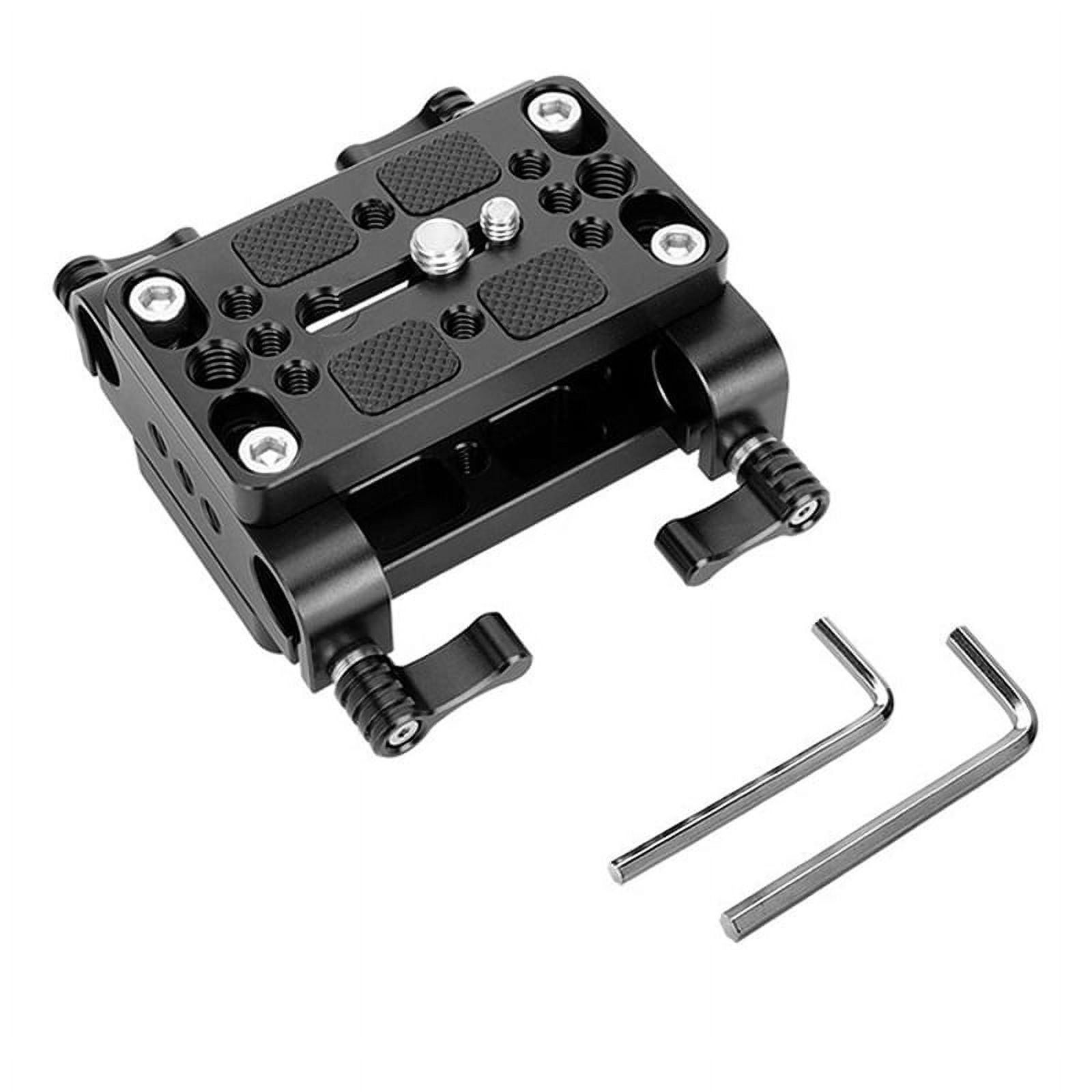 Camera Mounting Plate Tripod Monopod Mounting Base Plate with 15mm Rod ...