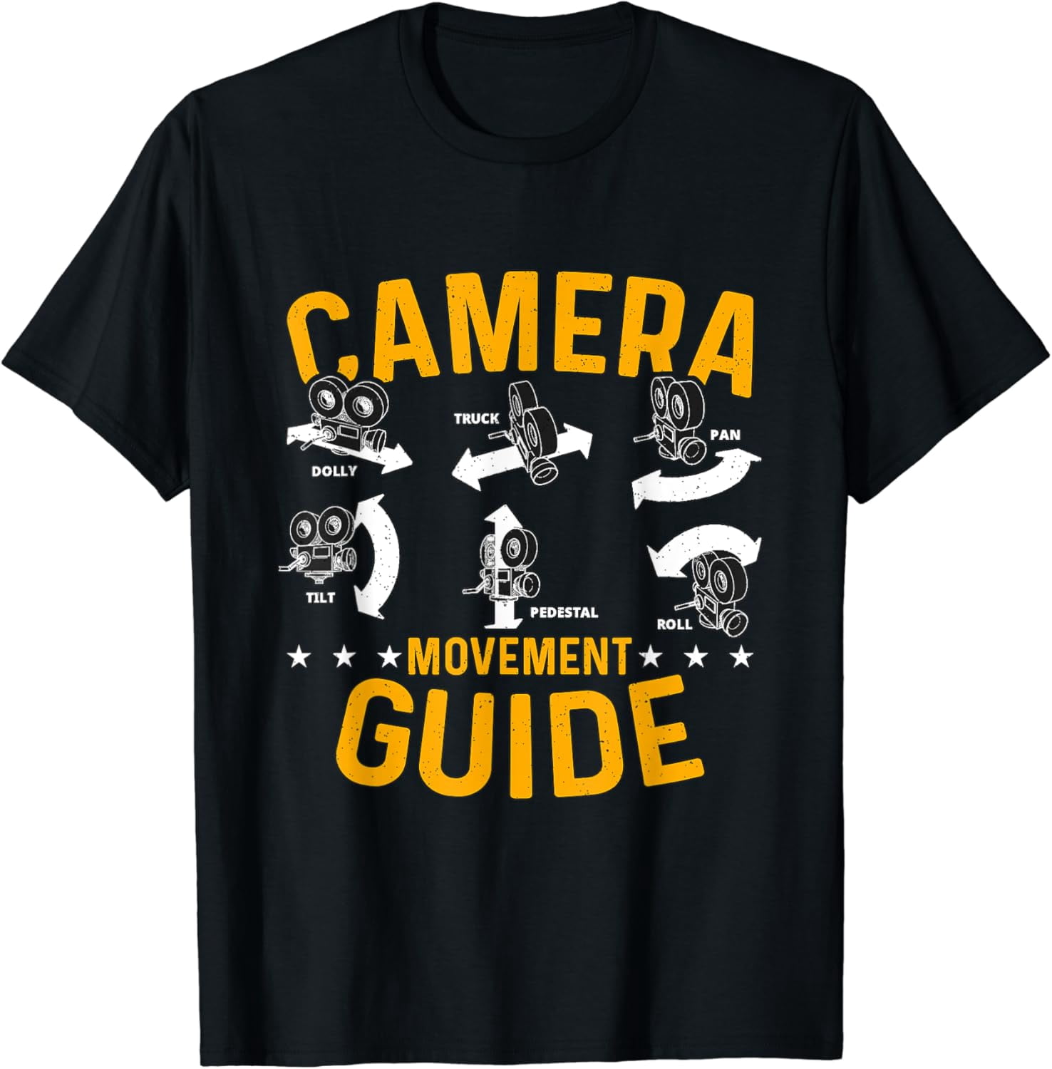 Camera Movement Guide Cameraman Video Shoots Camera Operator T-Shirt ...