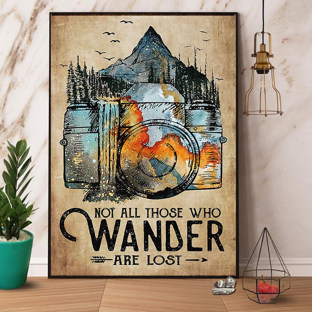 Camera Not All Those Who Wander Are Lost Paper Poster No Frame Matte Wall Art Decor 11 x 17 Inch ...
