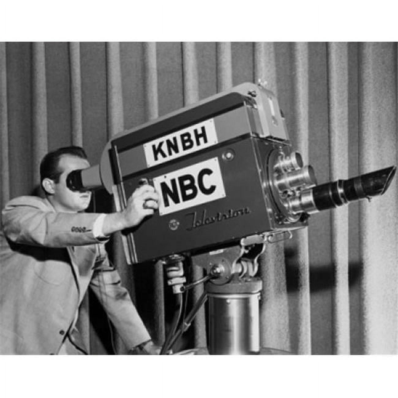 Camera Operator in a Television Studio Poster Print - 18 x 24 in ...
