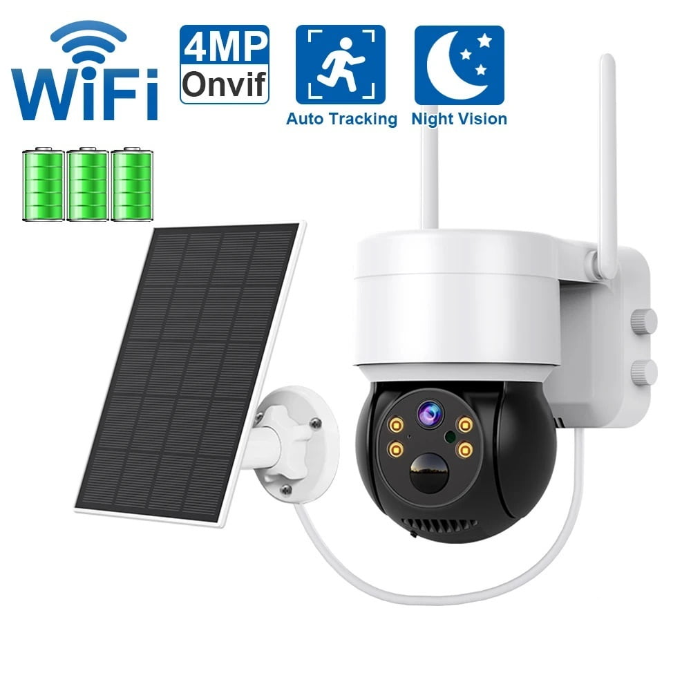 Camera Outdoor Security WiFi Surveillance Cameras With Solar Panel ...