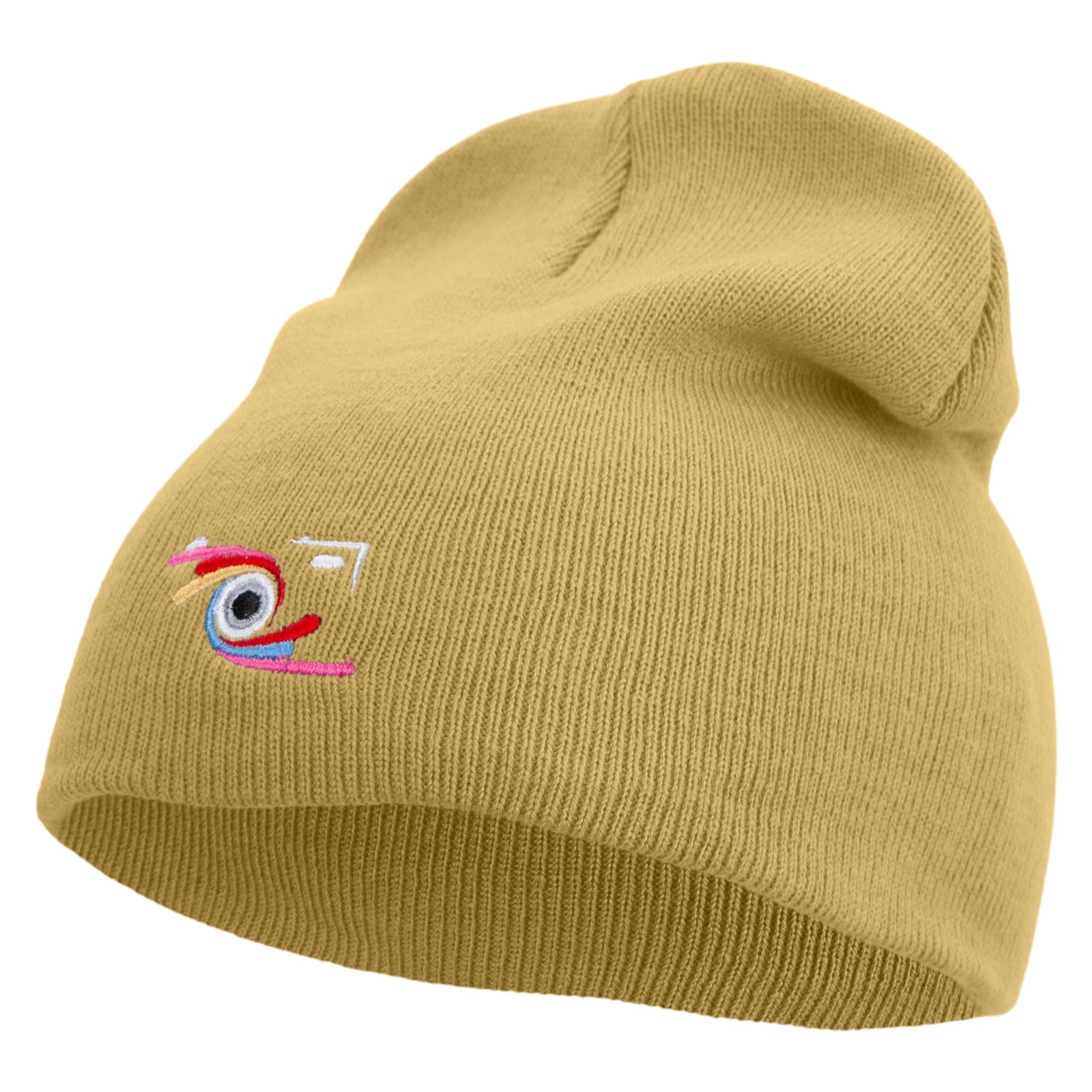 Camera Photography Logo Embroidered 8 inch Acrylic Short beanie - Khaki ...