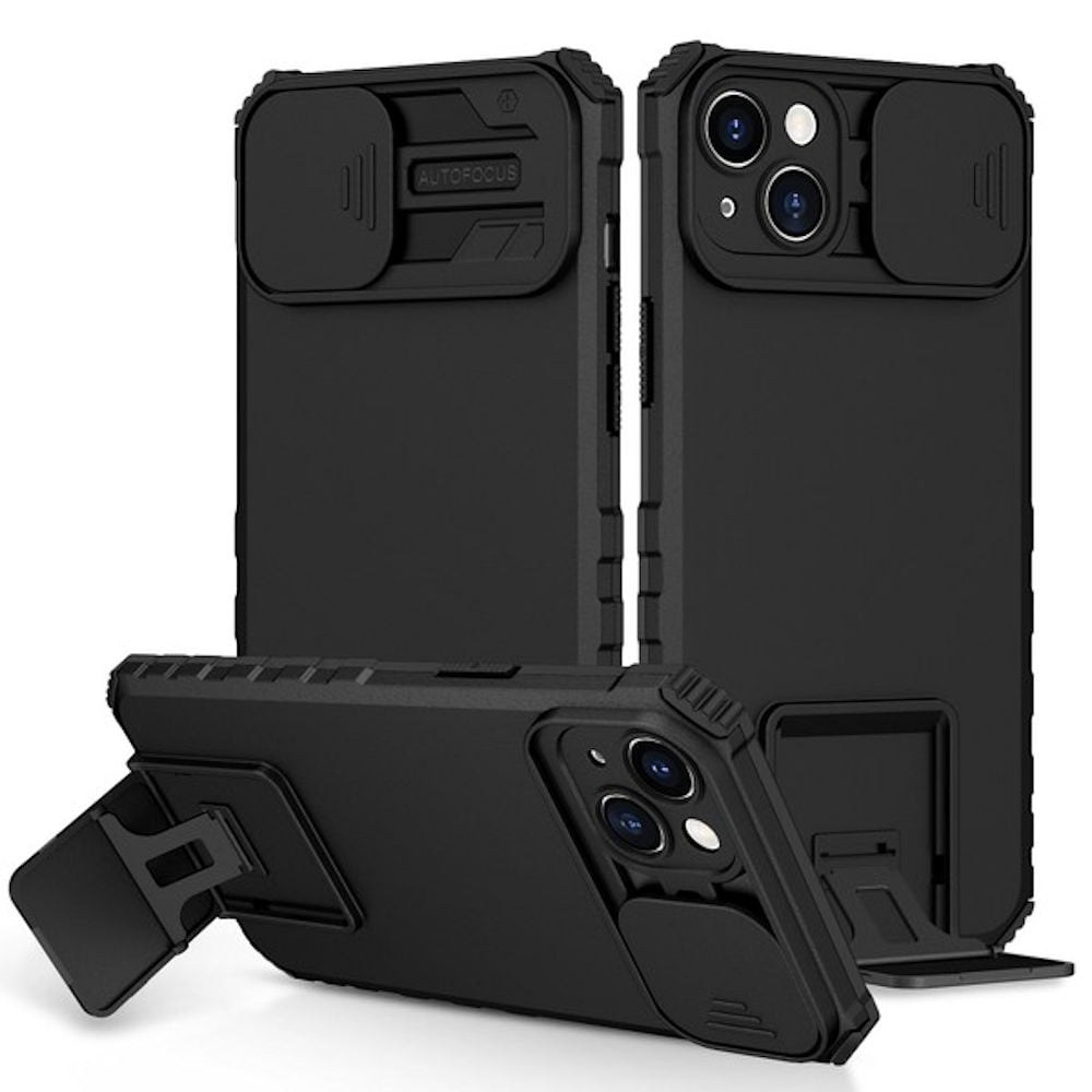 Camera Privacy Cover Hybrid Case with Kickstand for iPhone 14 Plus ...