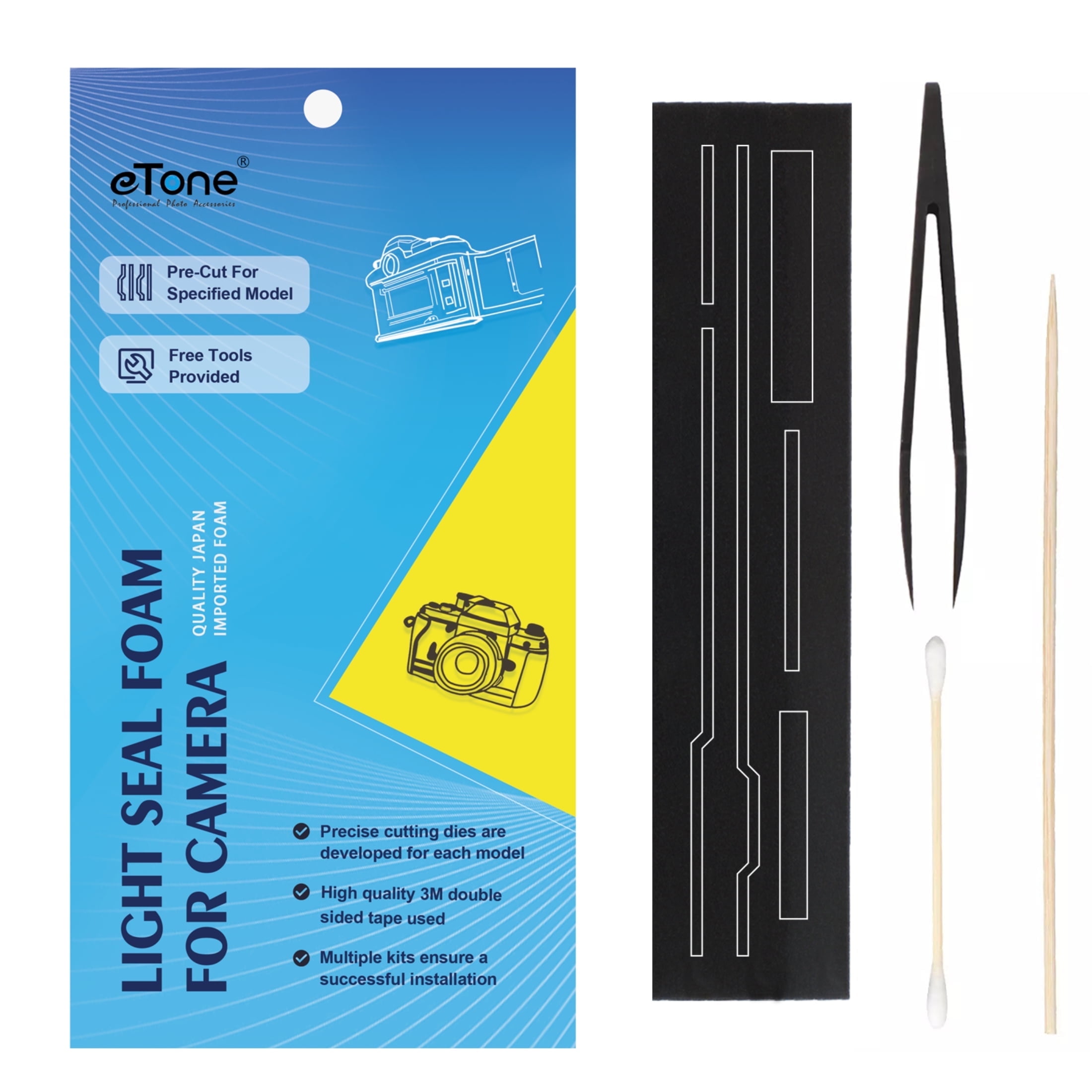 Camera Repair Kits Light Seal Foam Kit (Pre Cut, 3 Sets) for Olympus OM ...