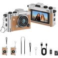 Camera - Retro Mini Digital Camera with 1." IPS Screen & 20MP, Zinc ...