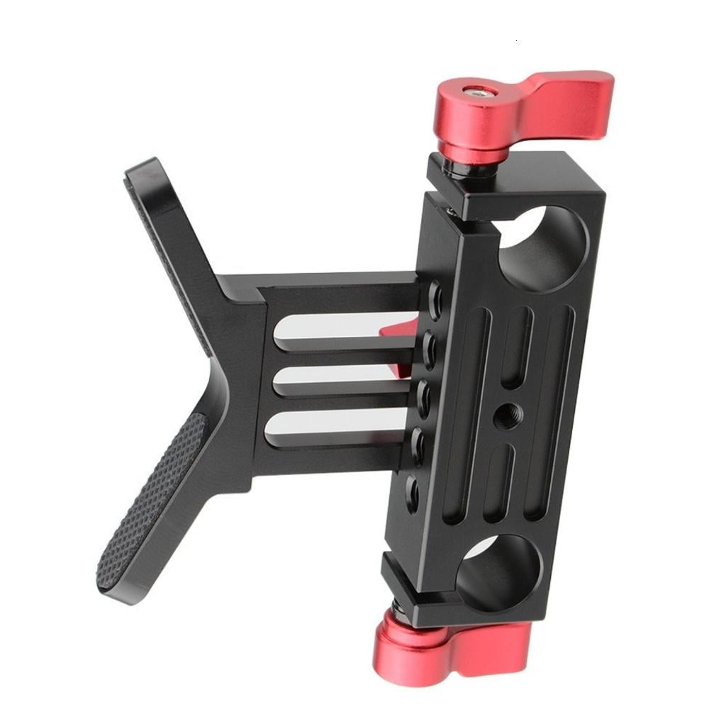 Camera Shoulder Mount Double Hand Grip Adjustable Lens Support For DSLR ...