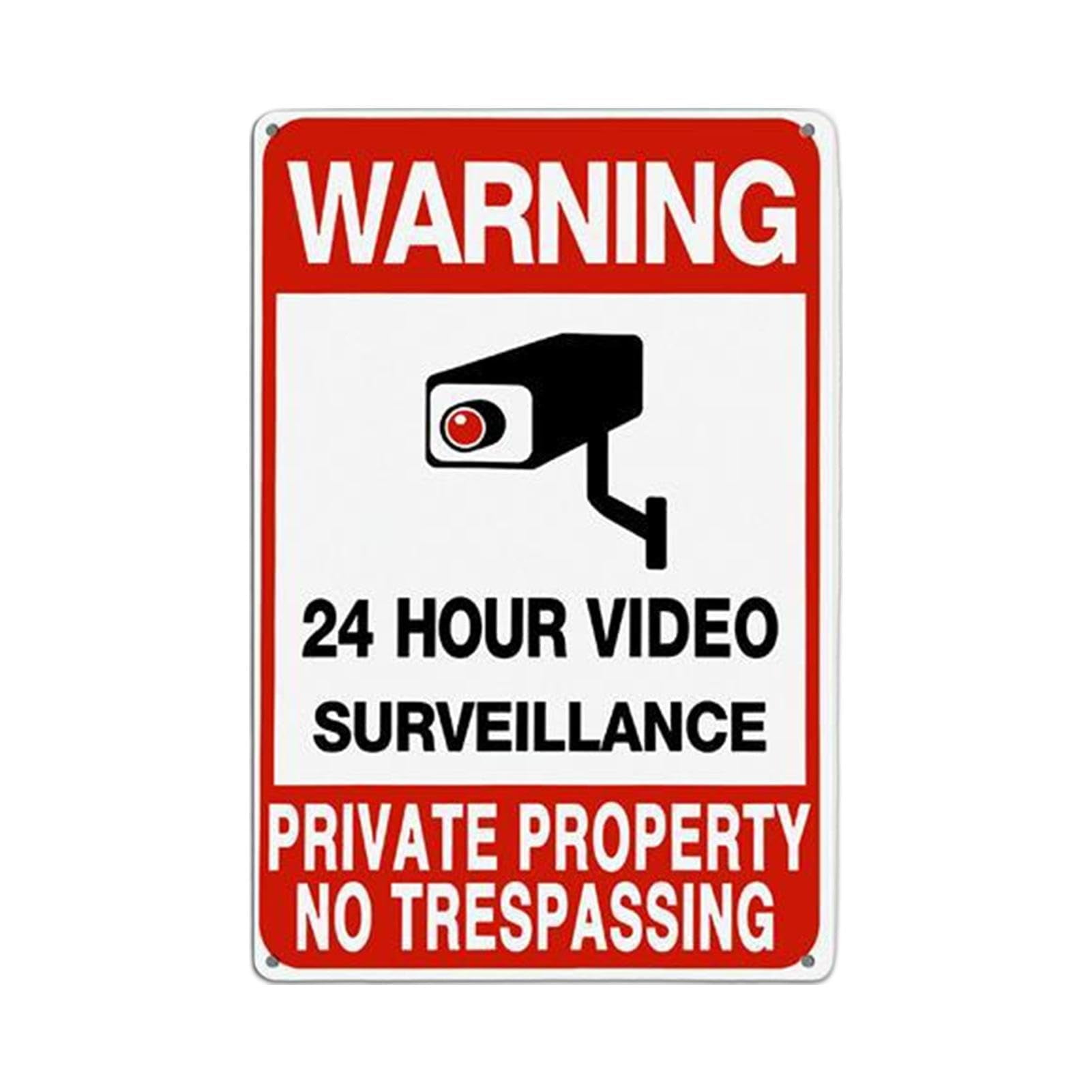 Camera Sign | Private Property No Trespassing Sign - 24-Hour Video ...