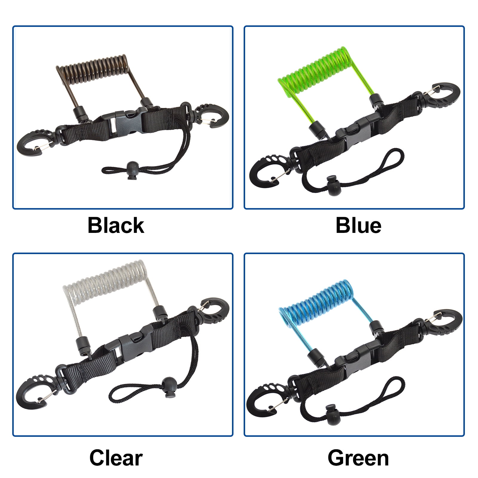 Camera Spiral Coil Cable Anti-lost Camera Flashlights Safety Leash For ...