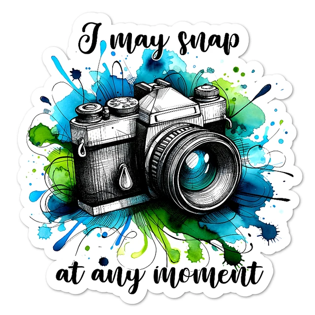 Camera Sticker, Flowers Water Resistant, Scrapbooking Water Bottlephone ...