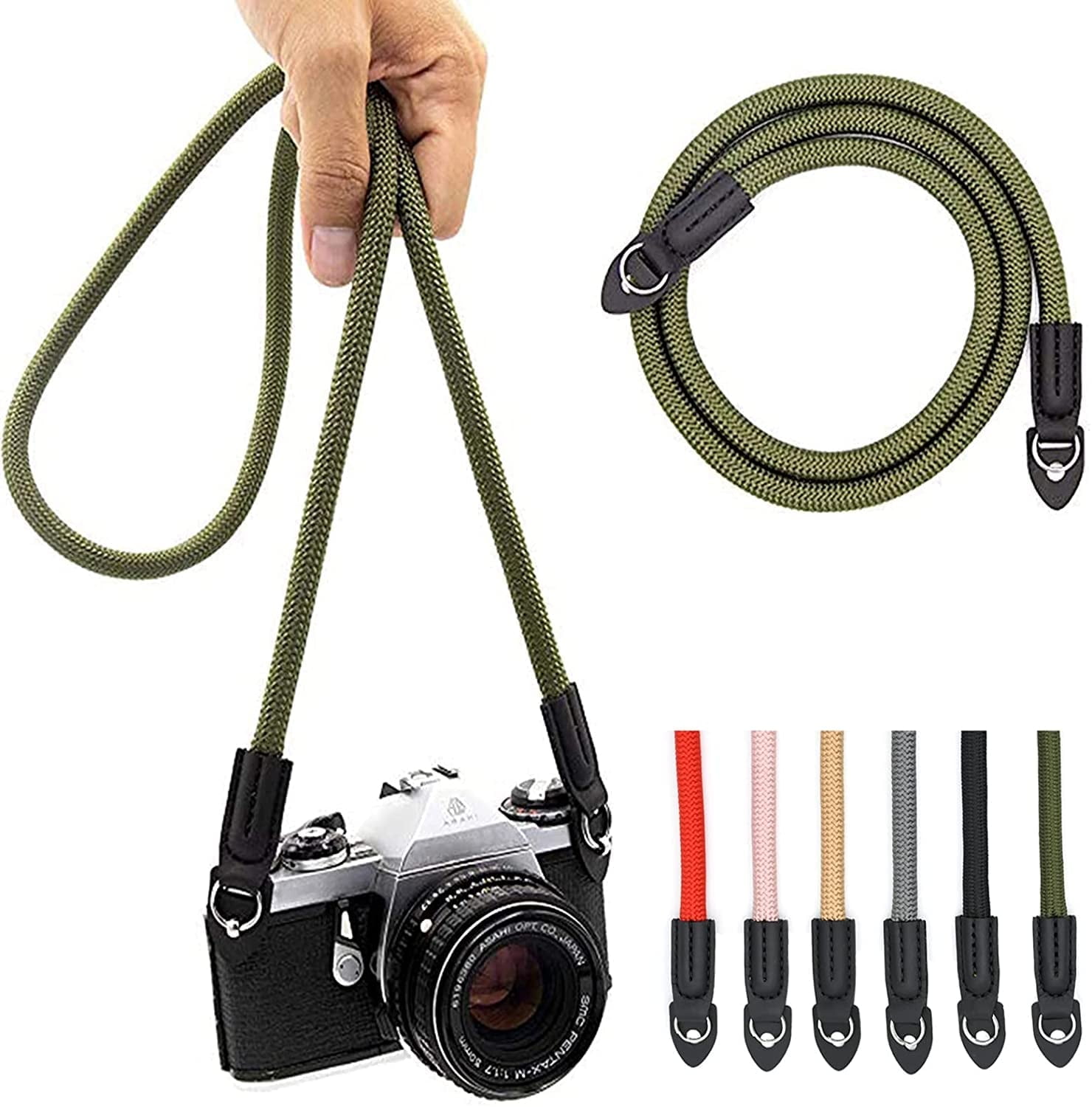 Camera Strap Vintage 100cm Nylon Climbing Rope Camera Neck Shoulder ...
