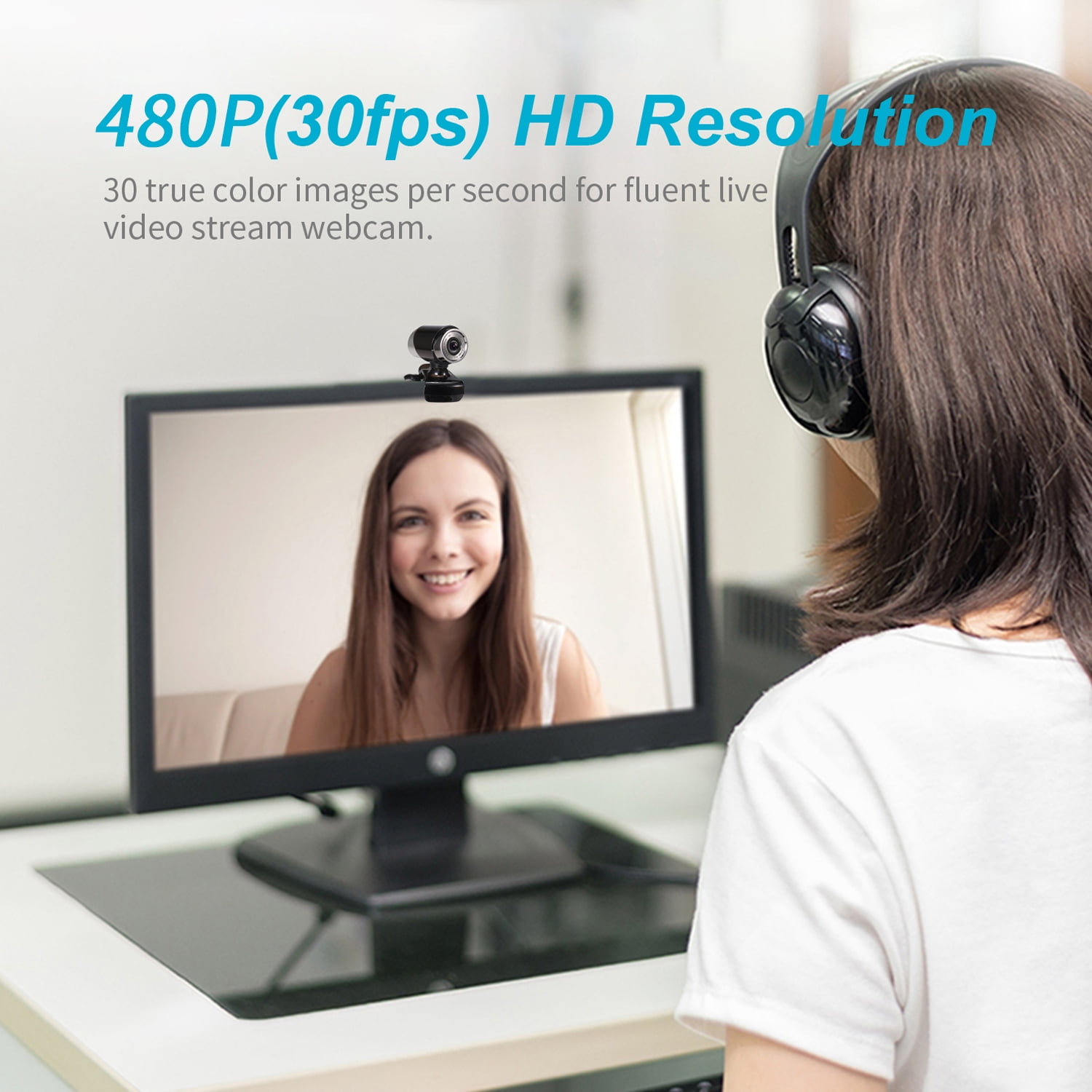 Camera,Webcam Video Conference Camera Pc Laptop Pc Laptop Clip-on Live ...