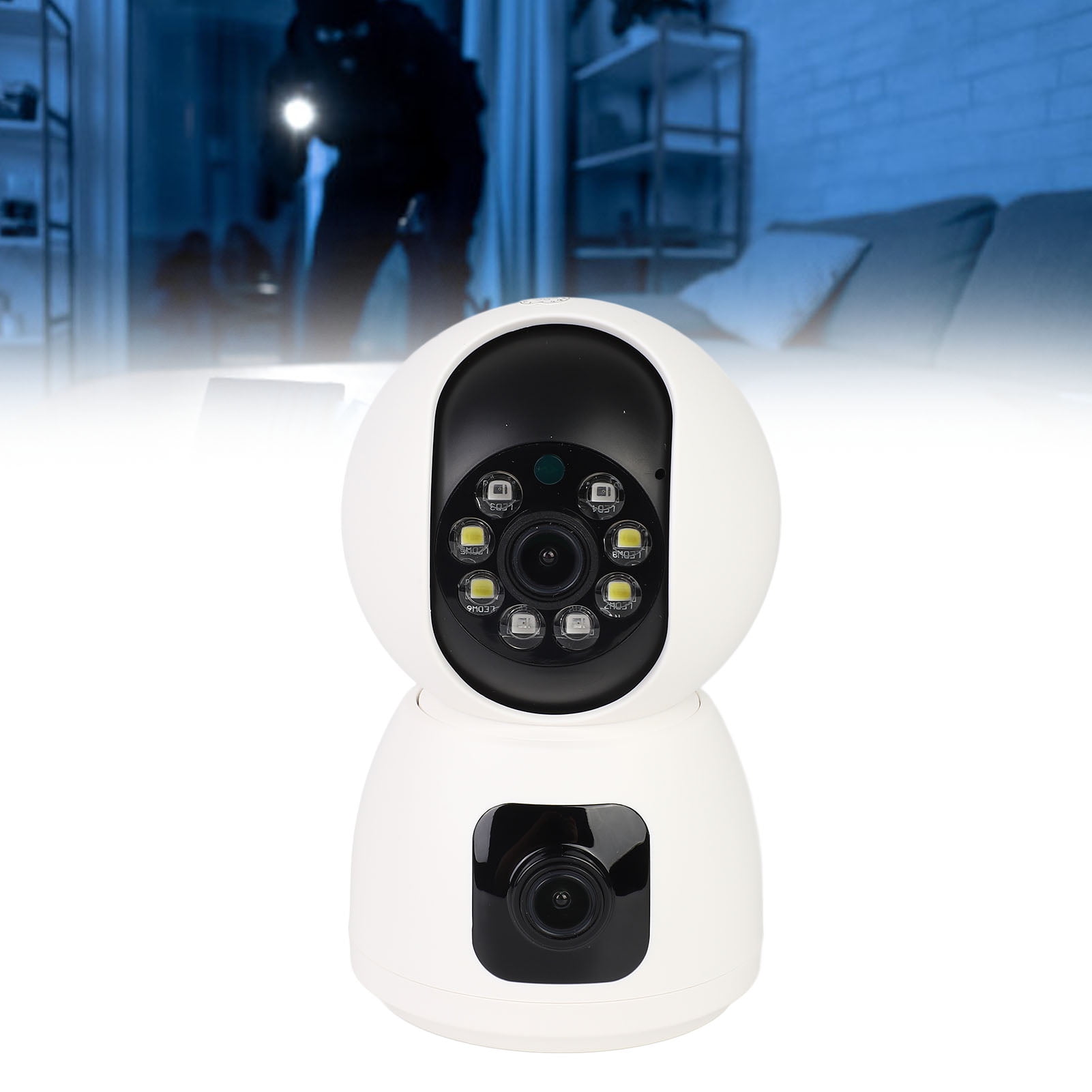 Camera WiFi Surveillance Camera 1080P Dual Lens Full Color Night Two ...