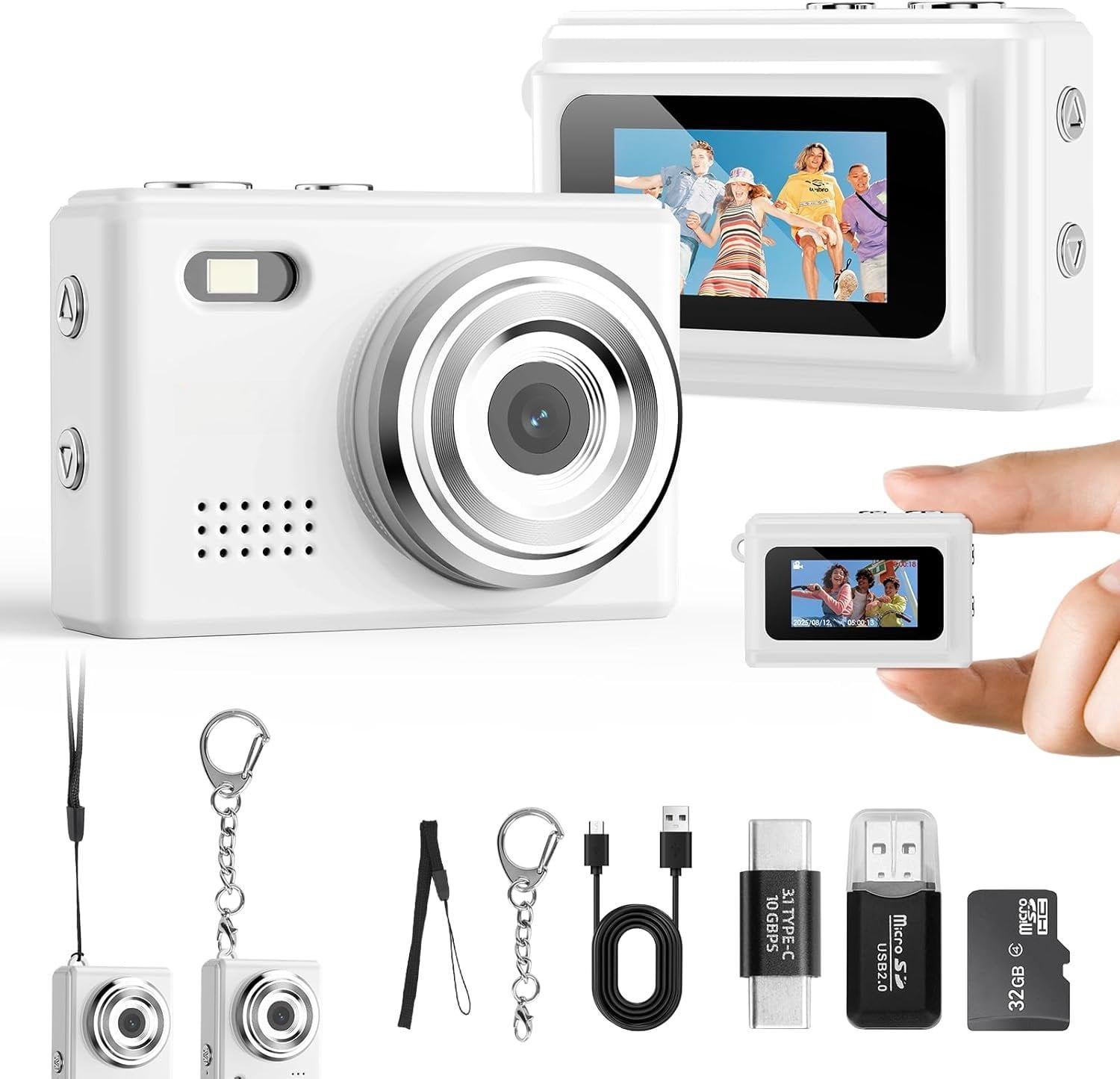 Camera, Y2K Portable Mini Digital Camera, 2MP 1080P Video Recording ...