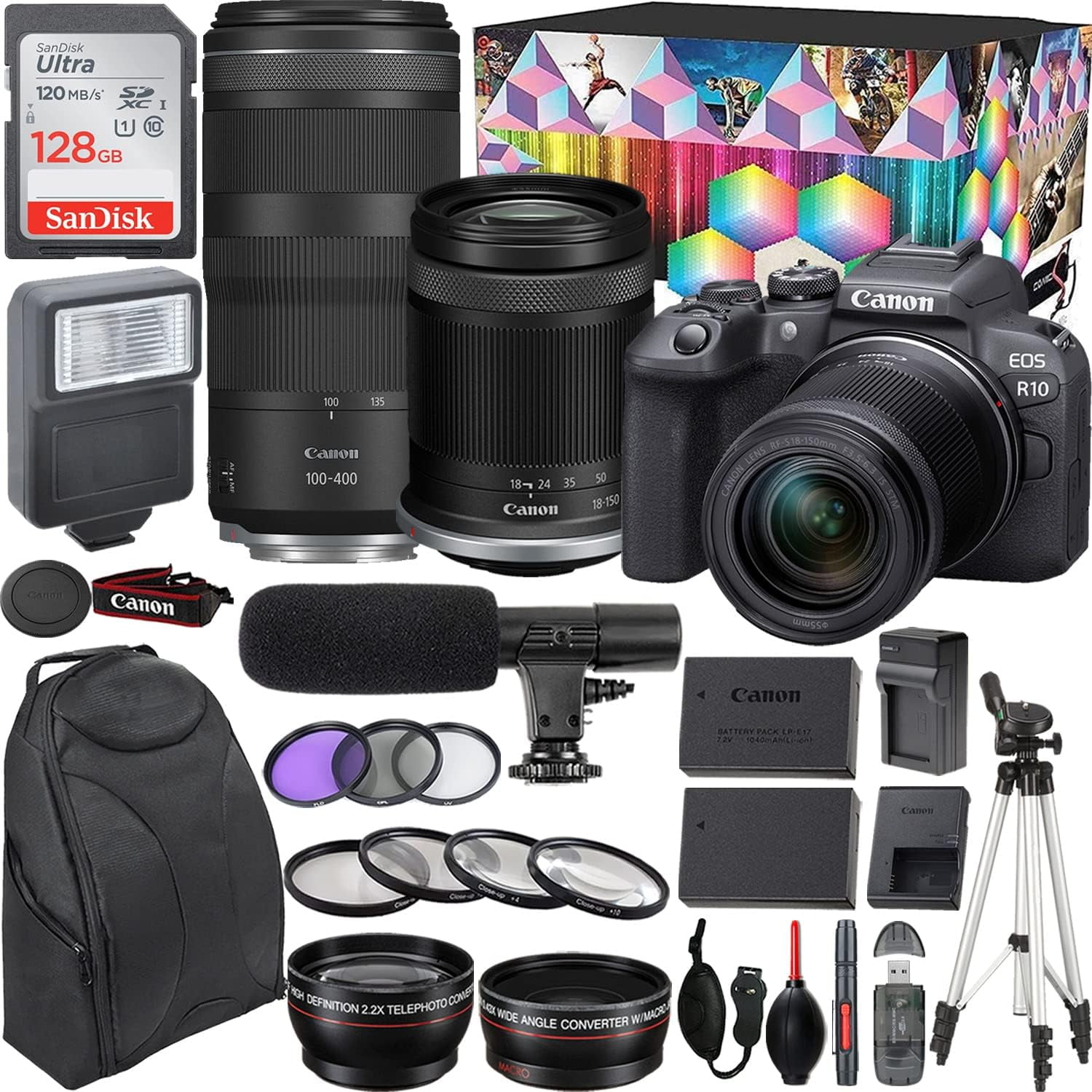 Camera bundle for Canon EOS R10 Mirrorless Camera with RF-S 18-150mm f ...