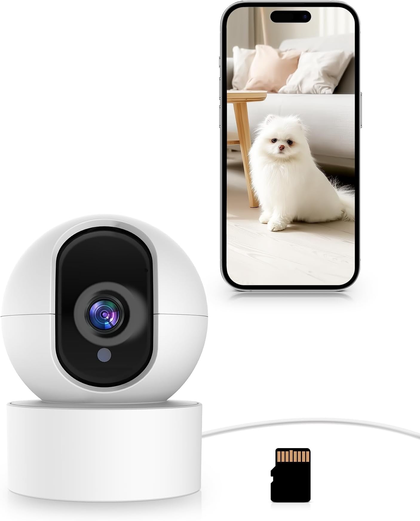 Camera for Indoor, WiFi Camera 1080P Two-Way Audio, Night Vision ...