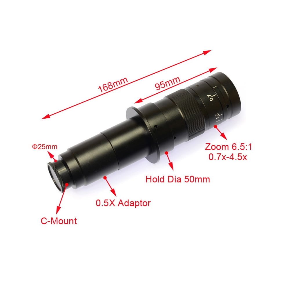 Camera lens,0.7x To 4.5x 25mm Diameter To 4.5x 25mm 180x 300x Lens 300x ...