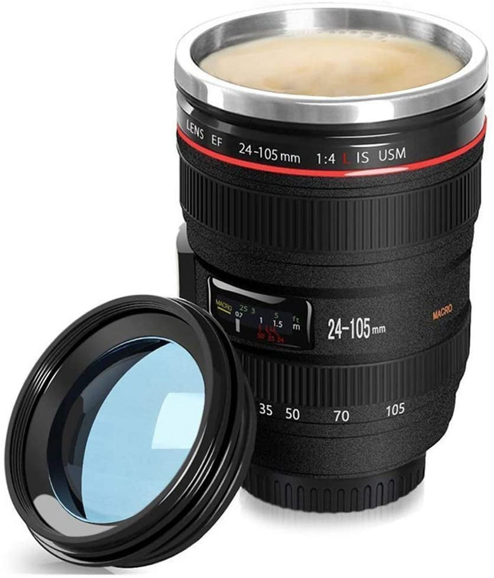 Camera lens cup coffee cup water cup stainless steel 400ml - Walmart.com