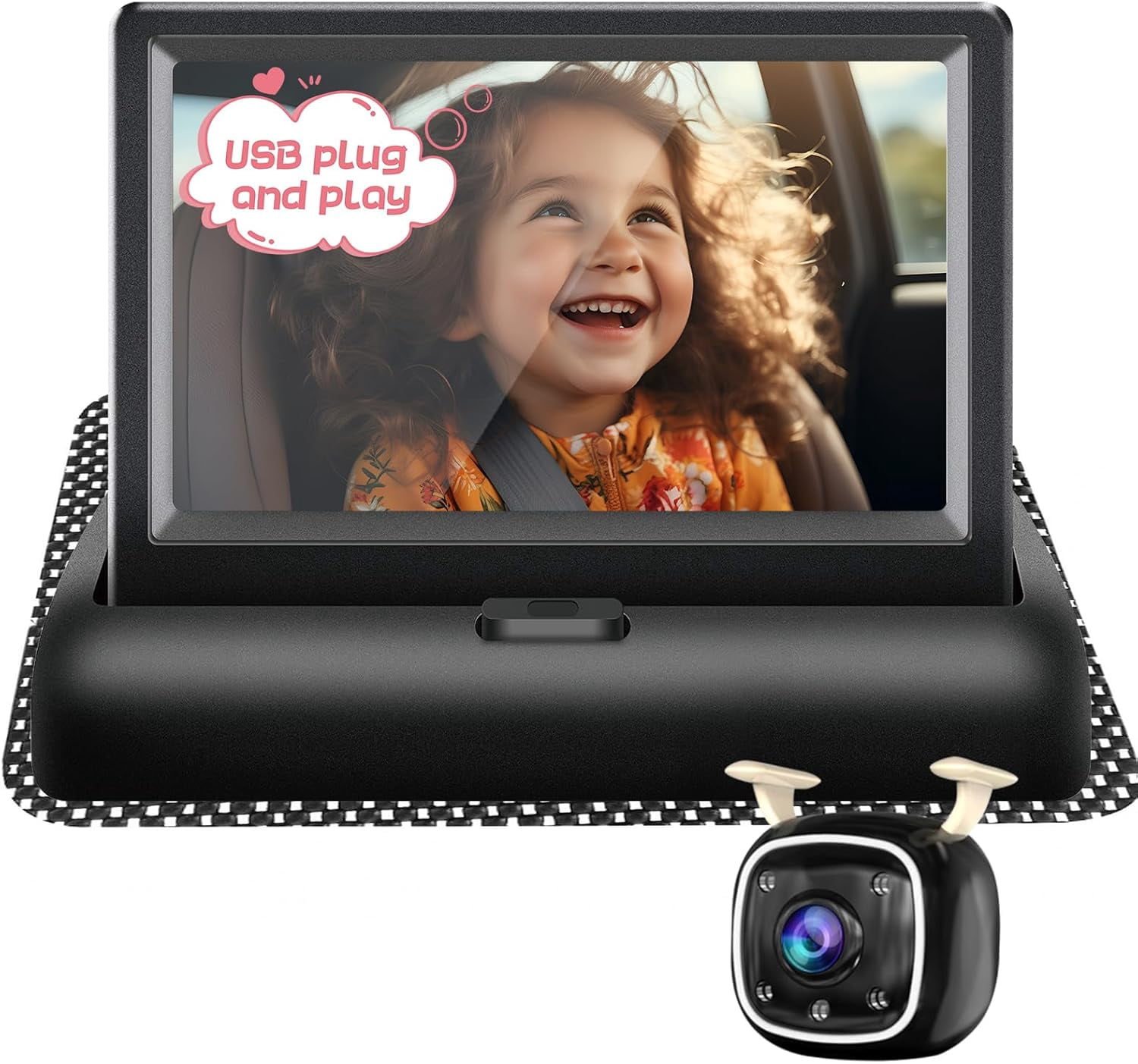 Camera with 4.3'' , Rear Facing Seat Camera, 1080P Night Vision, 150 ...