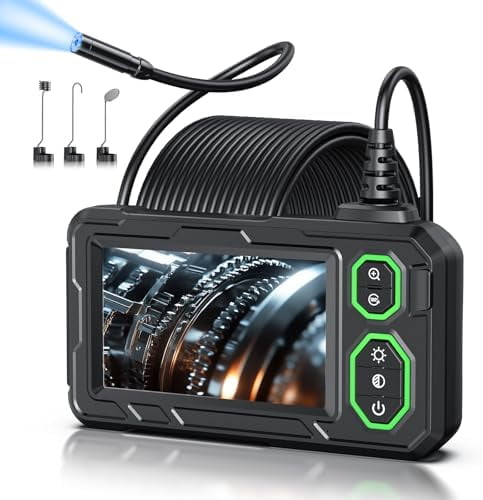Camera with Light, 4.3" Inspection Camera, 1920P Borescope with 8 ...