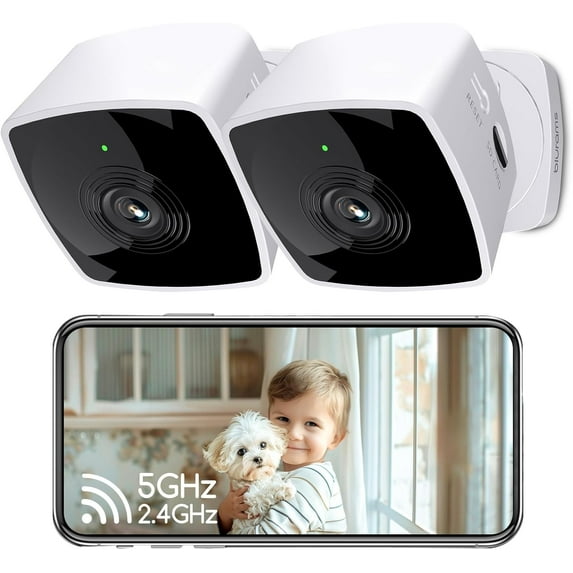 Cameras for Home Security 5G&2.4G, 2K Security Camera Indoor, Pet ...