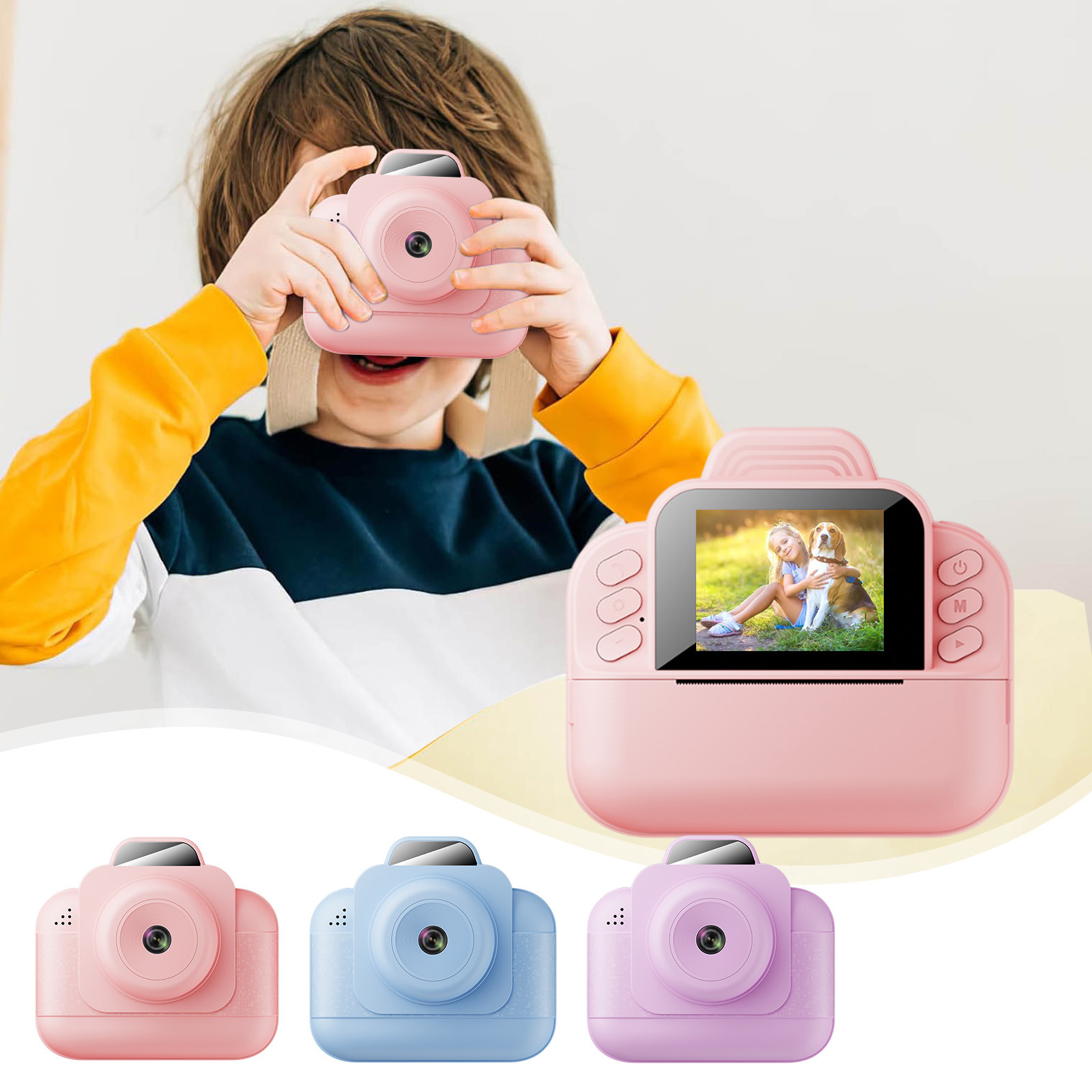 Cameras for Kids,Kids Printing Camera Build in 2.4 Inch Screen 16X ...