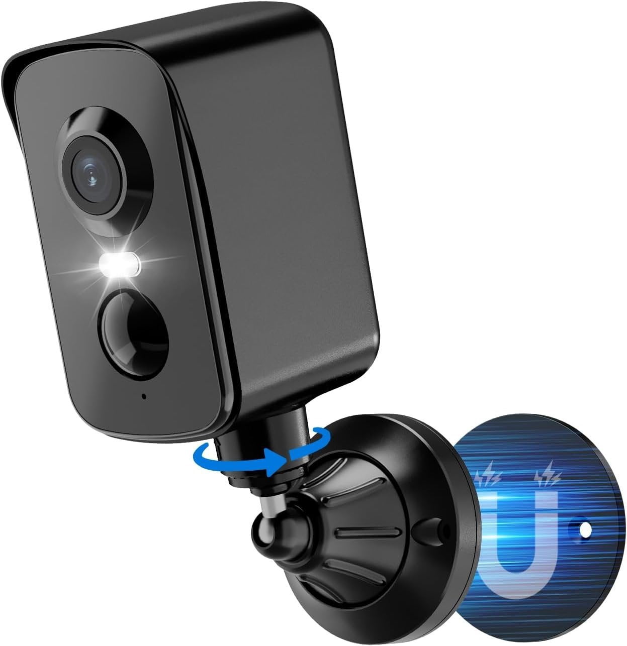 Cameras Outdoor, Pan Rotating 300? WiFi Camera with PIR Human Detection ...