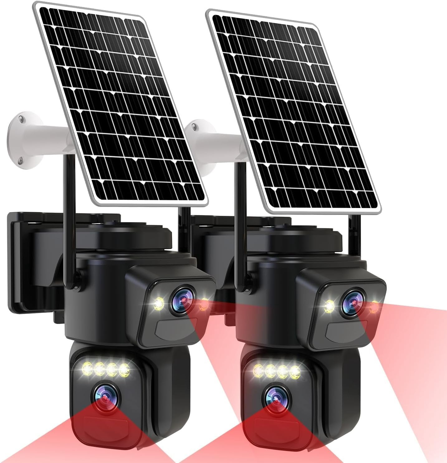 Cameras Outdoor WiFi,5G/2.4G Cameras for Solar Power with Dual Lens ...