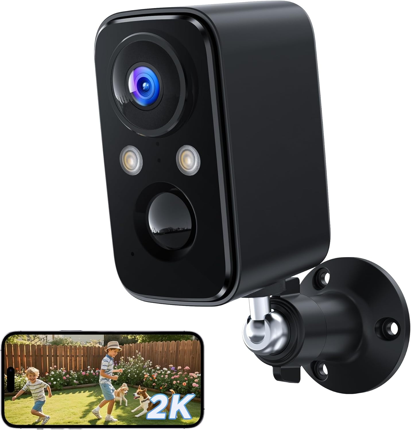 Cameras Wireless Outdoor Battery: 2K WiFi Camera Indoor for Home ...