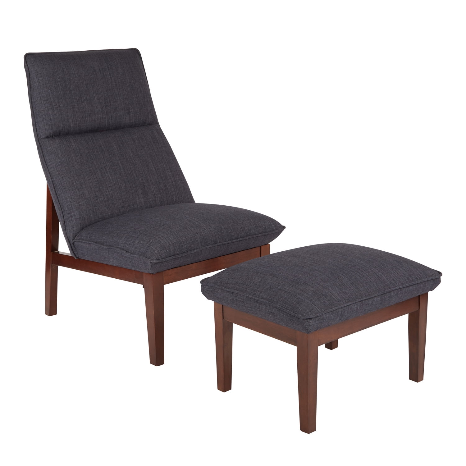 Cameron Chair & Ottoman-Color:Navy - Walmart.com