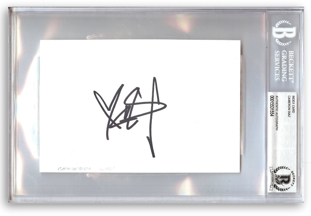 Cameron Diaz Signed Autographed Index Card Charlie's Angels BAS 1554 ...