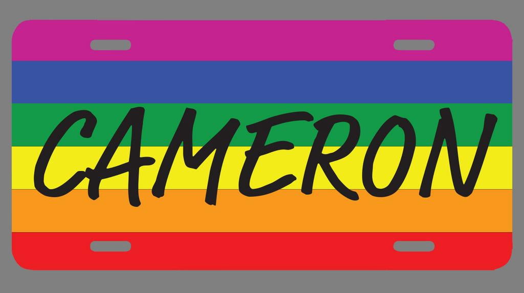 Cameron Name Pride Flag Style License Plate Tag Vanity Novelty Metal ...