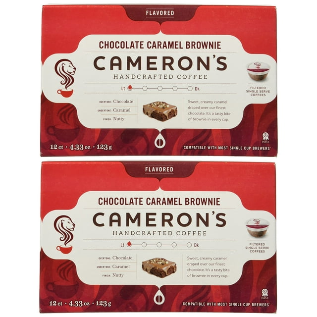 Cameron,S Chocolate Caramel Brownie Coffee 24 Single Serve Cups ...