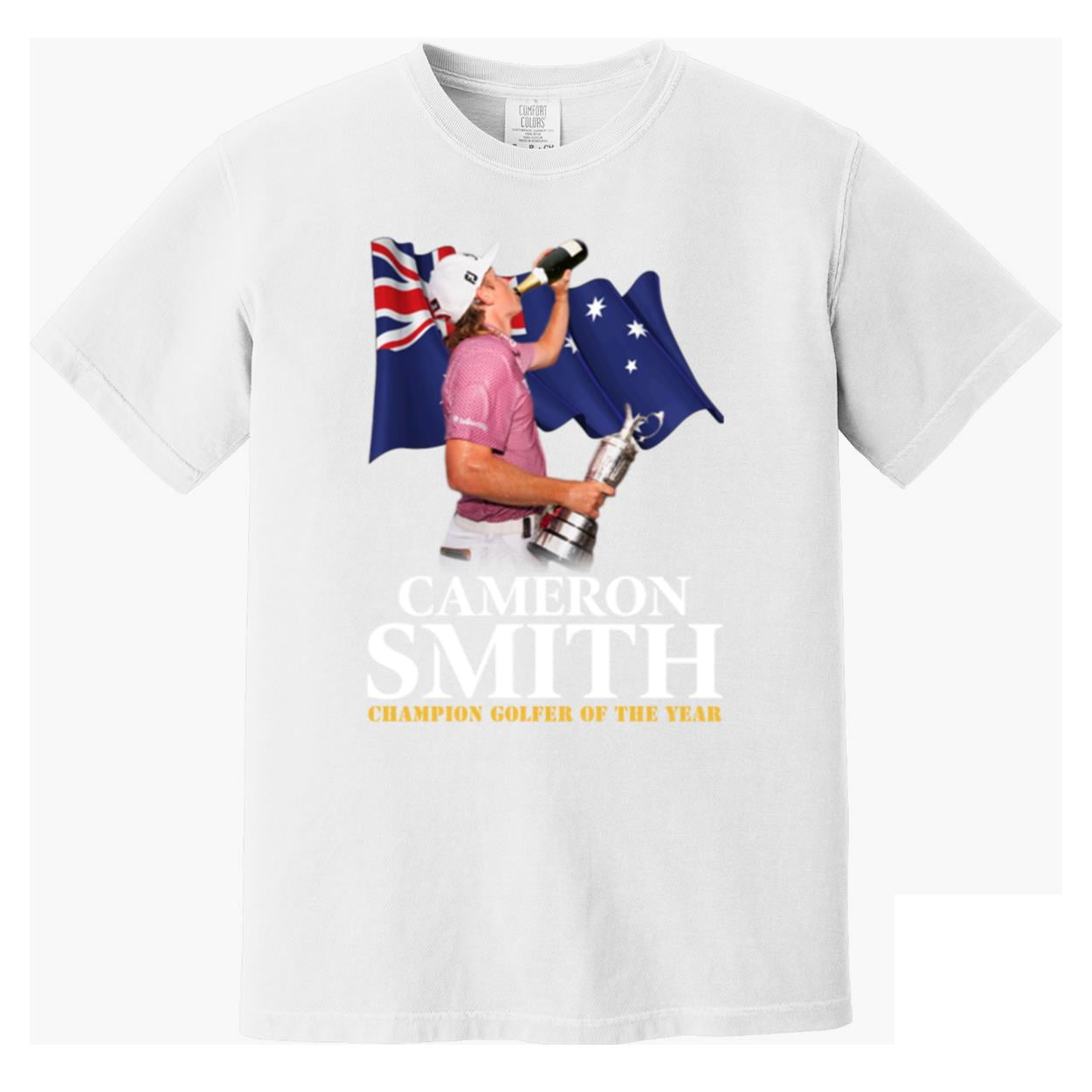 Cameron Smith Golf Champion Tribute On Comfort Color T-Shirts, for men ...