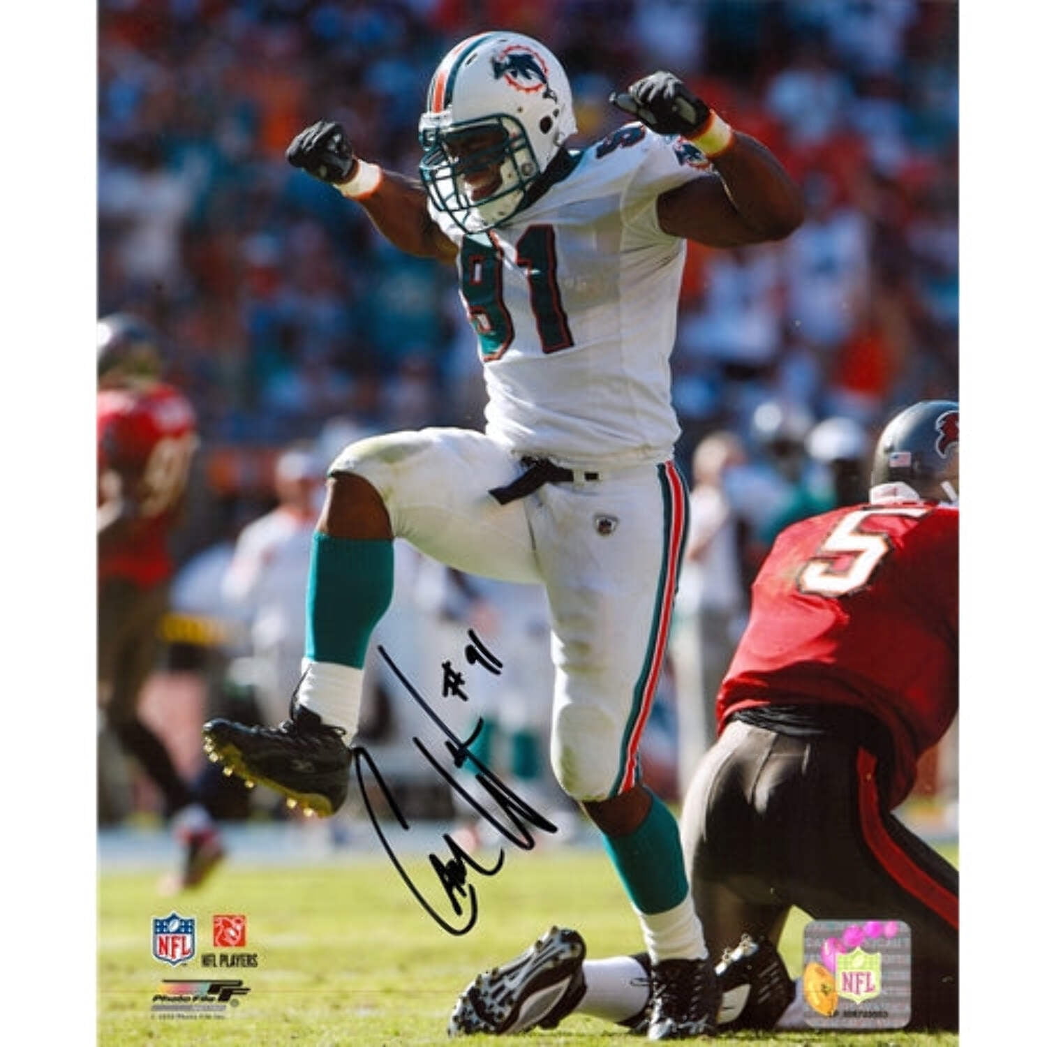 Cameron Wake Autographed Miami Dolphins (Celebration) 8x10 Photo - Wake ...