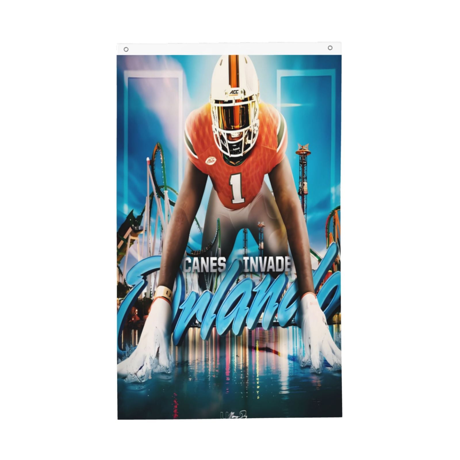 Cameron Ward Player Flags American Football Double-Sided Cheering Flags ...