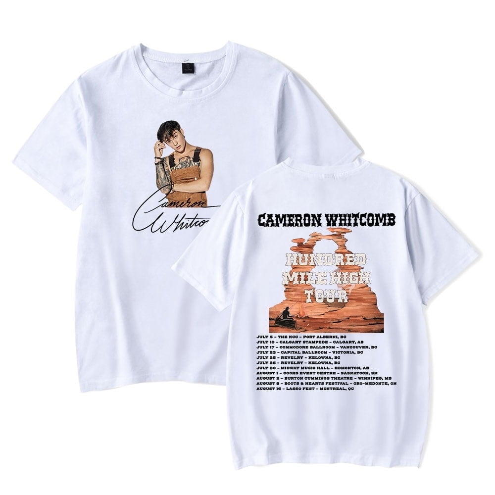 Cameron Whitcomb 2025 Tour T-shirt Fashion Classic Short Sleeve Men And Women Street Wear ...