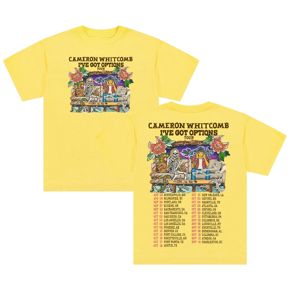 Cameron Whitcomb I've Got Options Tour T-shirt Crewneck Short Sleeve ...