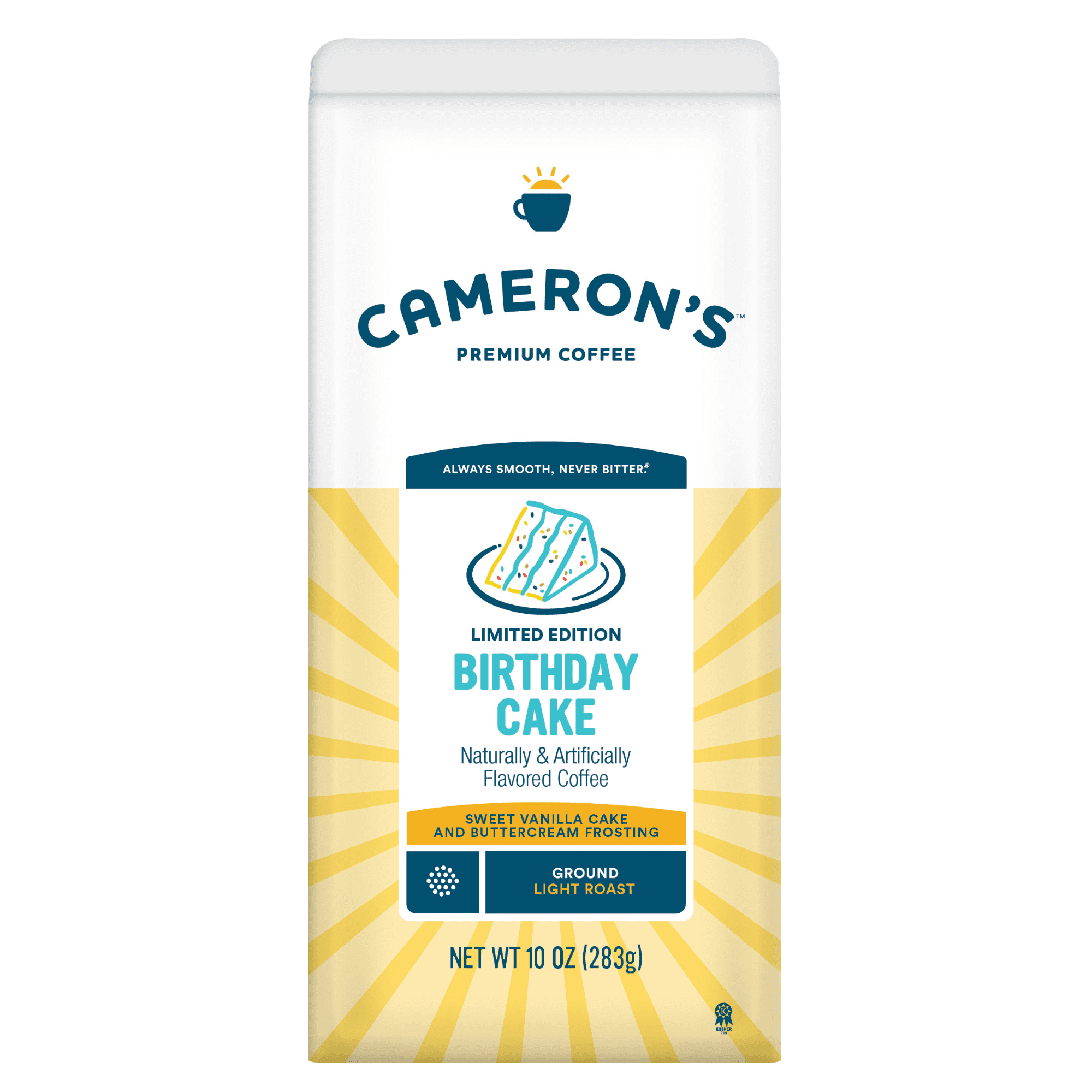 Cameron's Coffee, Flavored Birthday Cake, Premium Light Roast, Ground ...