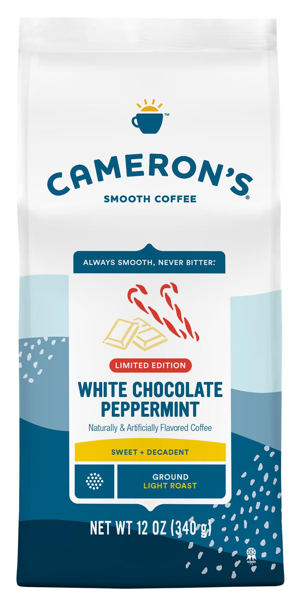 Cameron's Coffee Holiday Roasted Ground Coffee Bag, Flavored, White ...