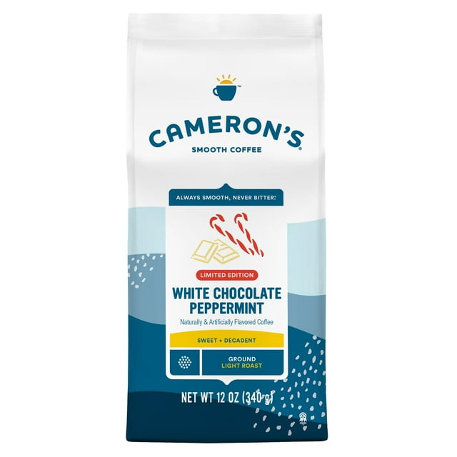 Cameron's Coffee Holiday Roasted Ground Coffee Bag, Flavored, White ...