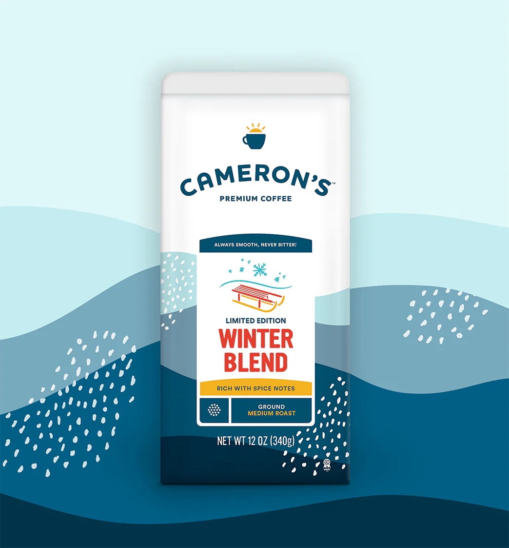 Cameron's Coffee Limited Edition Winter Blend Ground Coffee, Holiday ...