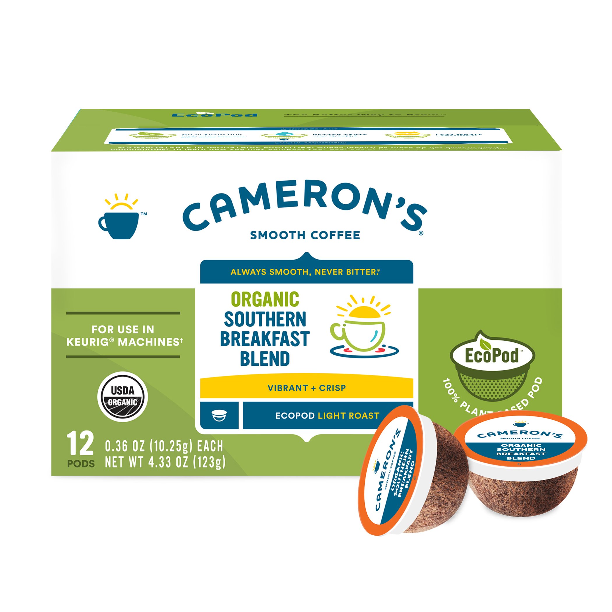 Cameron's Southern Breakfast Blend Light Roast Single Serve Coffee Pods ...