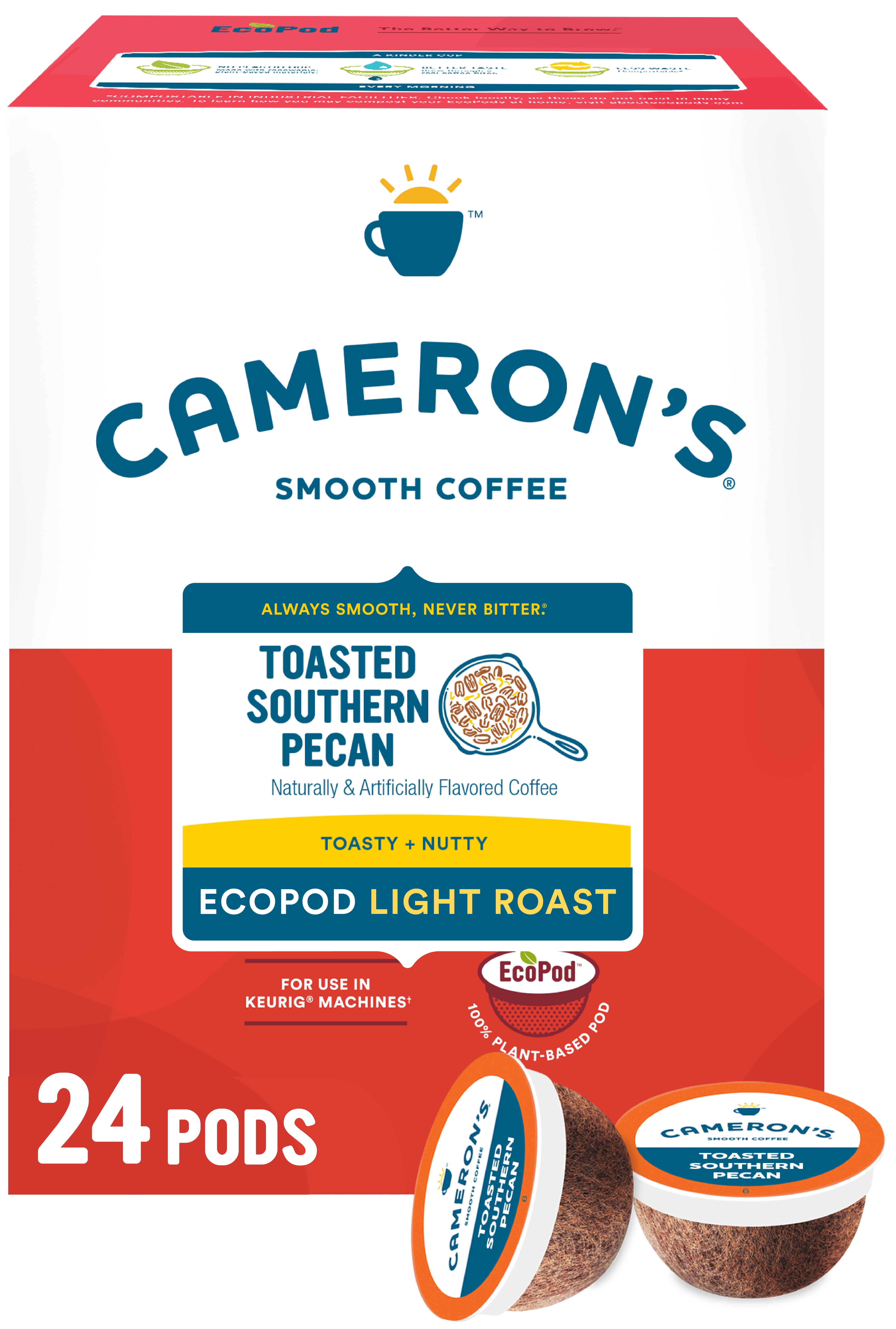 Cameron's Toasted Southern Pecan Coffee Pods Light Roast Coffee 24 ct ...