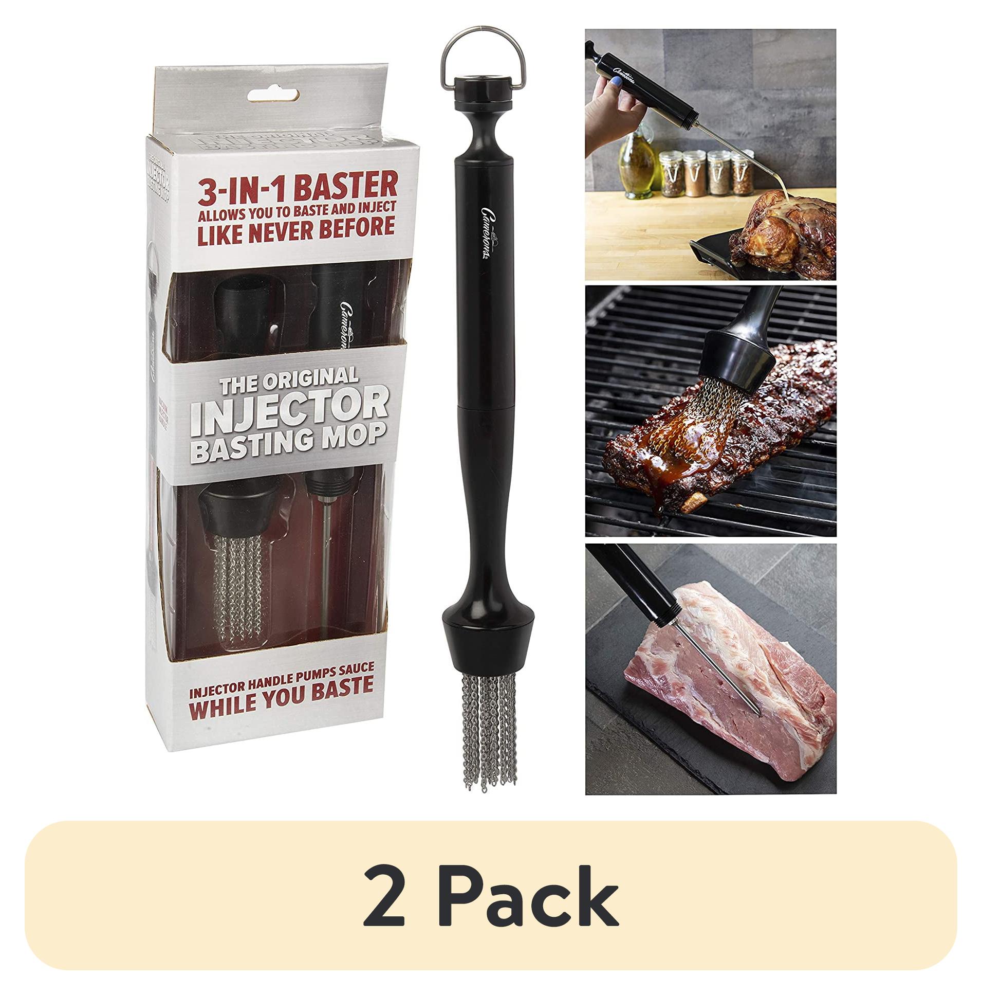 (2 pack) Camerons 3-in-1 Injector Basting Mop - Includes Chain Mop ...