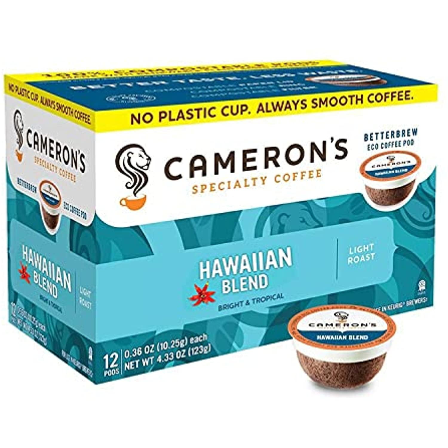 Camerons Coffee Kona Blend Single Serve Pods, 12 Count, Caffeinated ...