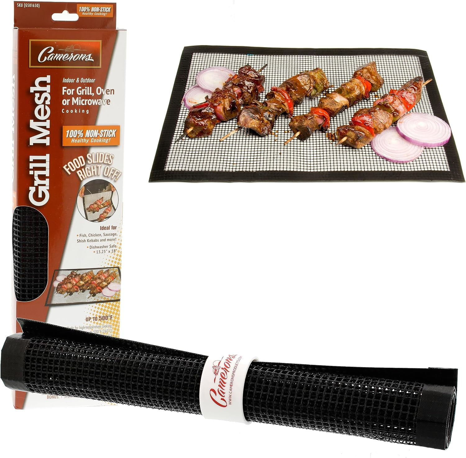 Camerons Grilling Mesh (13.25"x18")- Heavy Duty 100% Non-Stick Reusable ...