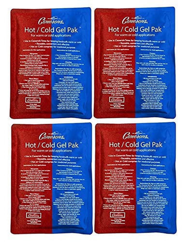 Camerons Hot or Cold Gel Pack Set of 4- XL Size (8 x 11") Reusable Ice ...