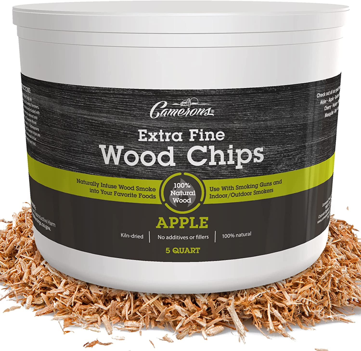 Camerons All Natural Extra Fine Apple BBQ Wood Chips for Smokers (5 ...
