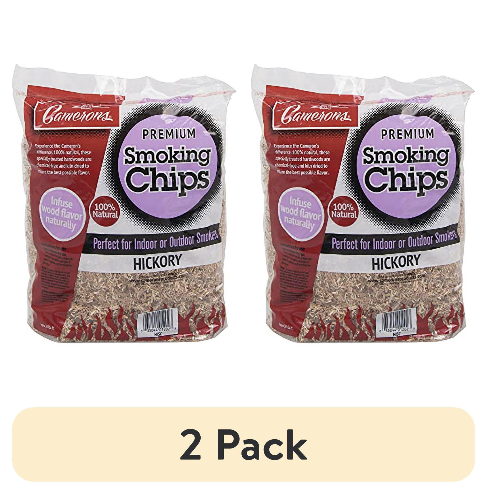 (2 pack) Camerons Products Hickory Wood Smoker Chips ~ 2 lb. Bag, 260 ...