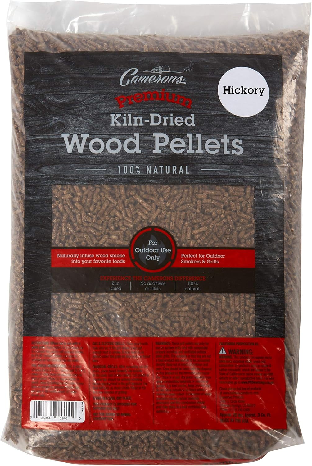 Camerons Products Wood Pellets - (Hickory, 20 lb Bag) - All Natural ...